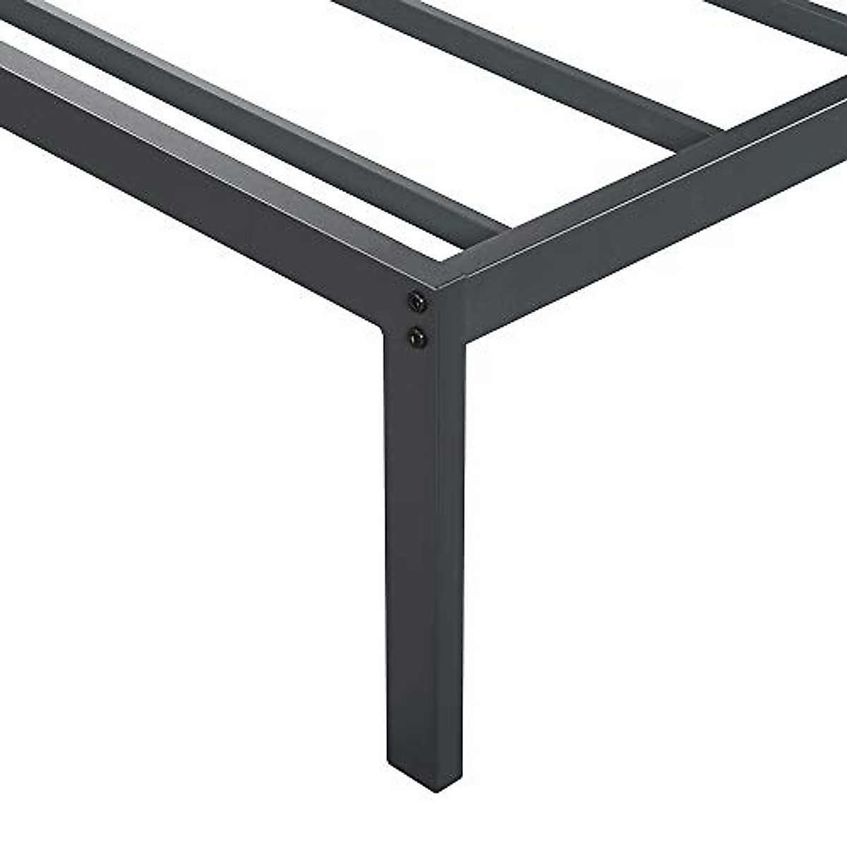 PrimaSleep 14 inch Dura Metal Steel Slate Bed Frame/Noise Free, , Twin, Black