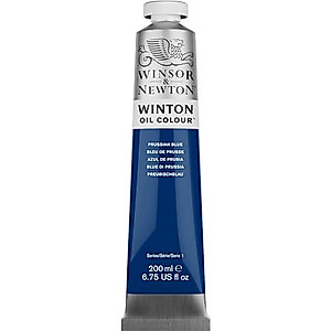 Winsor & Newton Winton Oil Color, 200ml (6.75-oz) Tube, Prussian Blue