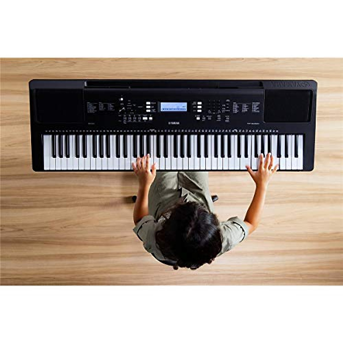 Yamaha PSRE373 61-Key Touch Sensitive Portable Keyboard with PA130 Power Adapter