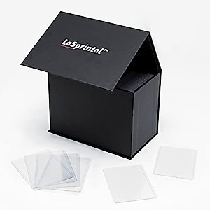 LASPRINTAL 50 Top Loaders for Cards 3" X 4" Regular 35pt & 100 Penny Sleeves, w/Magnetic Card Box – Top Loaders Baseball Card Sleeves Toploader Card Protectors K-Pop Card Sleeves