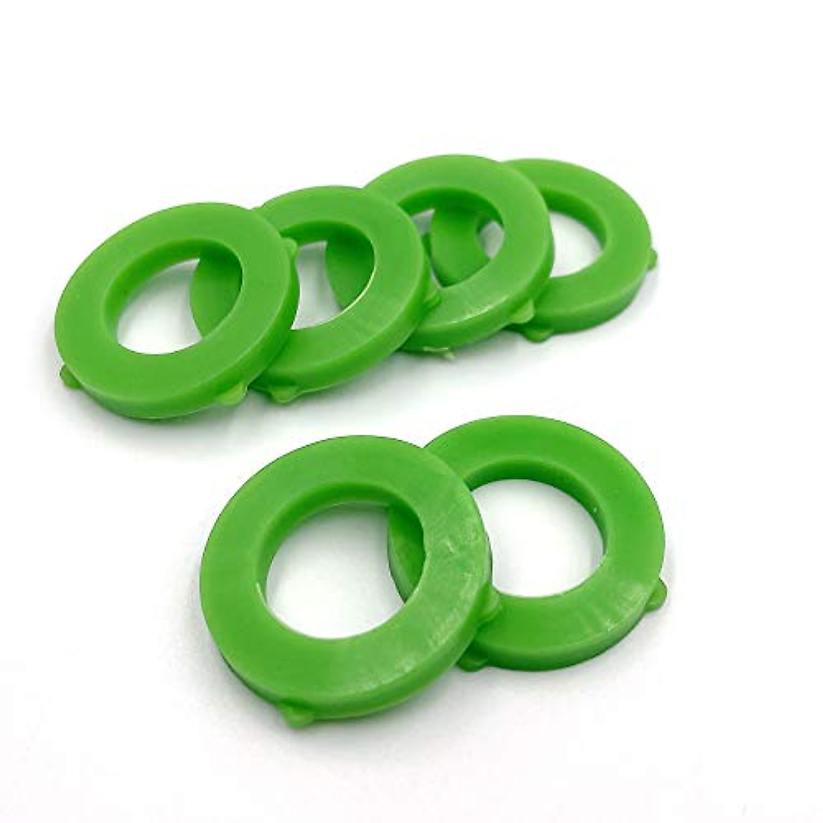 Yanwoo 20pcs Green Leak Preventing Silicone Washer Gasket for Standard 3/4" Garden Hose Fittings, Nozzles and Water Faucet, Pack of 20