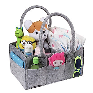 Nubblez Baby Diaper Caddy Organizer Portable Design Durable FELT Material - Multi-function Organizer