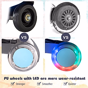 BABY JOY Wiggle Car for Kids, Swing Car with LED Flashing Wheels, No Batteries, Gears or Pedals, Uses Twist, Turn, Wiggle Movement to Steer, Ride-on Toy for Boys Girls 3 Year Old and Up (Blue)