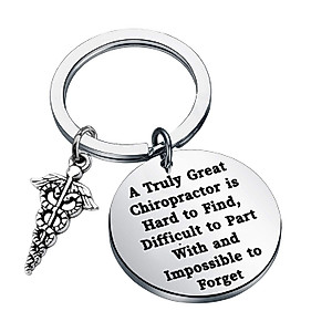 FEELMEM Chiropractor Gift Massage Therapist Gift Chiropractor Graduation Jewelry Gift A Great Chiropractor Thank You Gift(silver)