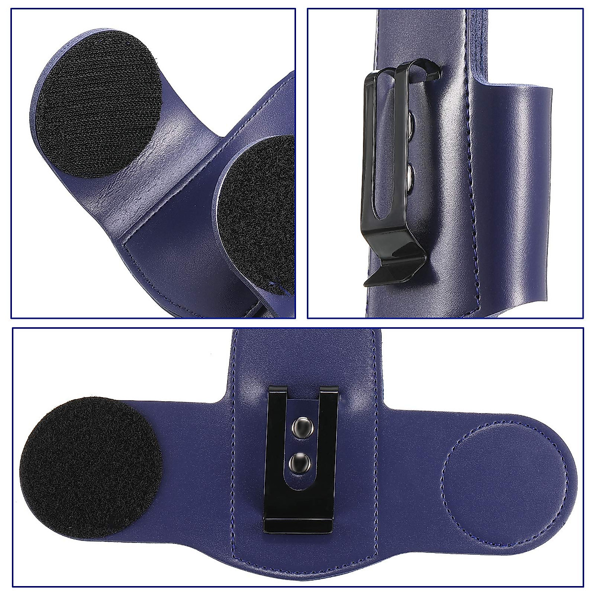 Artificial Leather Stethoscope Holder Handmade Stethoscope Hip Holder with Clip to Protect from Neck Carrying or Loss for Holding Your Stethoscope (Blue,1 Piece)