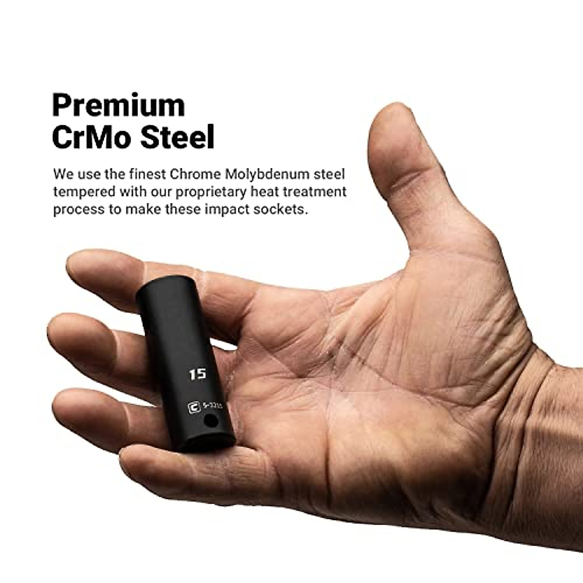 Capri Tools Deep Impact Socket, 3/8-Inch Drive, 6-Point, Metric (24 mm)