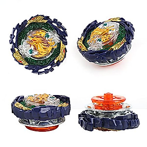 Bey Burst Gyro Toy Set Metal Fusion Attack Top Grip Toy Blade Set Game 2 Top Burst Gyros 2 Two-Way Launcher Great Birthday Gift for Boys Children Kids 6 8 10+