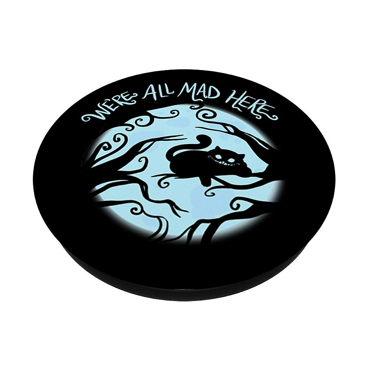Cheshire Alice Cat We're All Mad Here Wonderland PopSockets PopGrip: Swappable Grip for Phones & Tablets