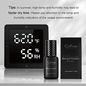 Eyelash Extension Glue 0.5 Sec Fast Drying/Retention -8 Week /(0.17fl.oz / 5ml) Eyelash Glue Waterproof Lash Extension Glue Semi-Permanent Extensions Black Adhesive Supplies for Professional USE ONLY