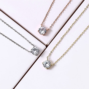 DHQH Bridesmaid Proposal Gifts CZ Tearsdrop Earrings Necklace Set Crystals Pendant Necklaces Jewelry Sets for Bridal Bridesmaids Prom Wedding