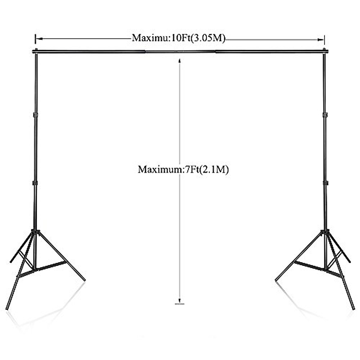 SLOW DOLPHIN Photo Video Studio 10Ft Adjustable Backdrop Support System Kit Background Stand with Carry Bag