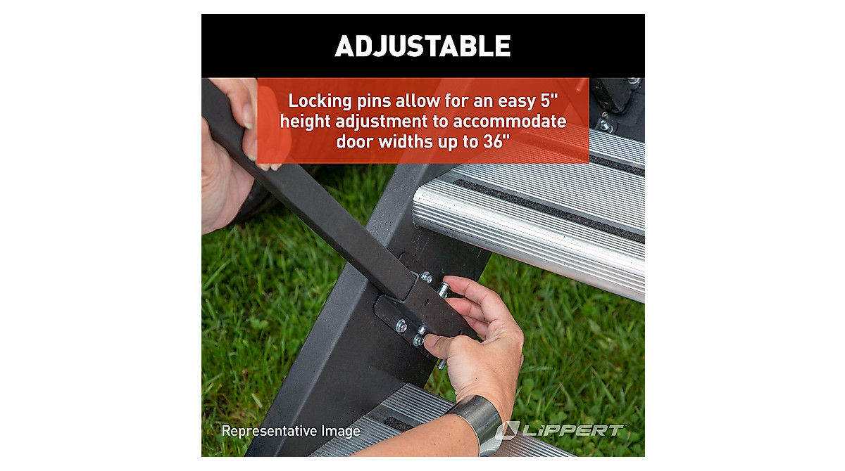 Lippert Solid Step Entry Assist Handrail for RVs - Easy Install ...