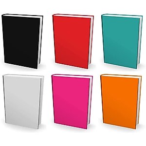 Easy Apply, Reusable Book Covers 6 Pk. Best 8x10 Textbook Jackets for Back to School. Stretchable to Fit Most Medium Hardcover Books. Perfect Fun, Washable Designs for Girls, Boys, Kids and Teens