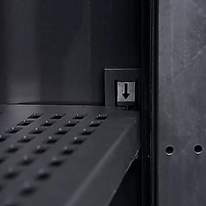 GOTOTOP Outdoor Garden Storage Shed,Low Garden Cabinet, Outdoor Cabinet with 2 Adjustable Shelves, Plastic Garden Storage Cabinet,97 x 38 x 87 cm