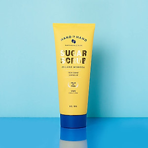 Hand in Hand Sugar Scrub, Gentle Exfoliation For All Skin Types, 9 Ounce, Fresh Coconut & Mango Leaf, Island Mimosa Scent, Single