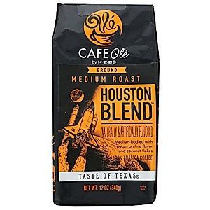 Houston Blend Medium Roast Ground Coffee (pecan praline and coconut) (3 Pack)