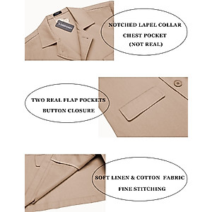 COOFANDY Men's Cotton Linen Shirt Jacket Casual Sport Coats Lightweight Suit Blazer Jackets