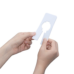 30 PCS Rectangular White Plastic Closet Dividers with a Bonus Marker, Writable and Reusable for Sorting Clothing Size, Color, Size 2” x 5.4’’(Inner Diameter 1.4”)