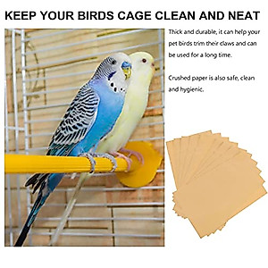 LUOZZY 10pcs Bird Cage Liners Gravel Paper Bird Mats Parrot Cage Gravel Paper Mat, 40 * 25cm