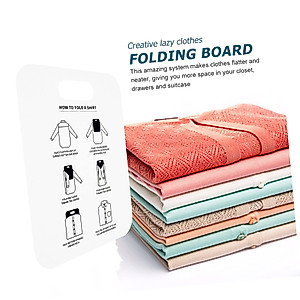 HOMOCONO 2pcs Shirt Folding Board Shirt Folder Board Adult Shirt Folding Cardboard Folding Board for Shirt Folding Tray Garment Folding Board Ironing Board Portable Clothes Folder White Pp