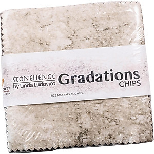 Linda Ludovico Stonehenge Gradations II Mineral Chips 42 5-inch Squares Charm Pack Northcott, CGRAD42-360, Assorted