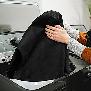 Big Joe Fuf Large Cover Only Machine Washable, Black Plush