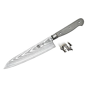 KATSURA Woodworking Project Kit - 8-inch Gyuto Chef Knife Blank - Japanese VG-10 - 67 Layers Damascus Steel