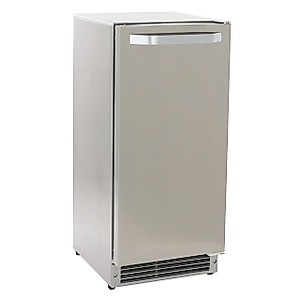 Maxx Ice MIM25CO, Shallow Depth Outdoor Built-in Undercounter Ice Maker, 25 lbs, in Stainless Steel