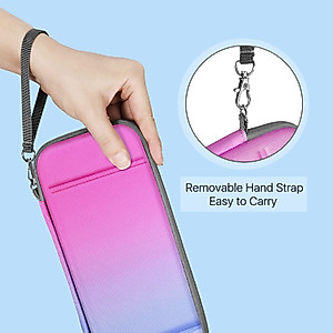 TNP Carrying Case For Nintendo Switch - Easy Carry Switch OLED Travel Case With Removable Wristlet Strap, Slim Case for Nintendo Switch with 10 Game Card Storage & 4x Thumb Grip Caps, Light Blue