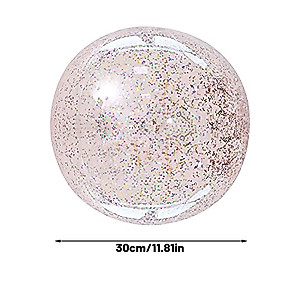 Beach Ball Pool Toys Balls Giant Confettis Glitters Inflatable Clear Beach Ball, Bath Toys for Toddlers 1-3 Beach Toys for Toddlers Age 2-4 Pool Toys for Toddlers Age 2-4 Water Toys for Backyard