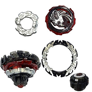 Bey Battle Burst Blade Evolution Turbo B-131 Booster Dead Phoenix.0.at Red Sparking Left & Right Launcher Handle Grip Starter Set Gaming Battling Top God Bay Lr Bey launcher Spinning Toy Gift for Boys