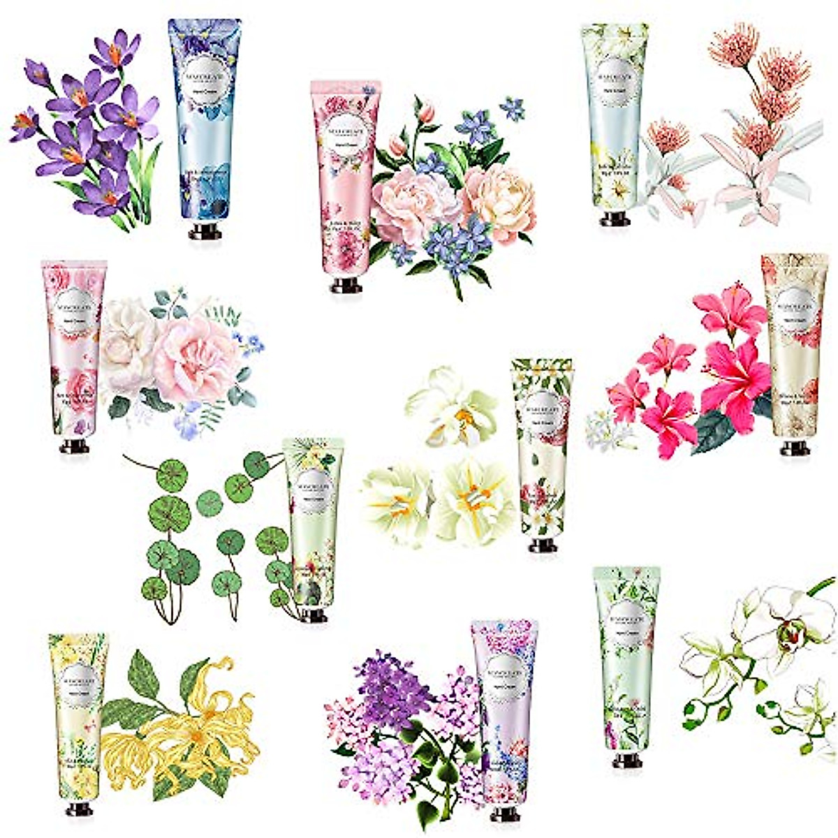 ALINICE Hand Cream Hand Moisturizer - Plant Fragrance Hand Cream Moisturizing and Nourishing Hand Care Cream for Working Hands, Repair Anti Aging Anti Chapping,10Pcs
