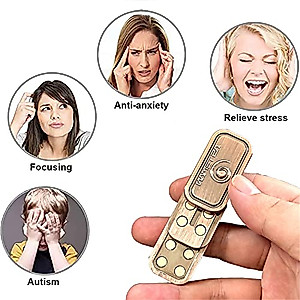 CP3 Fidget Slider EDC Adult Metal Fidget Toys ADHD Tool Anxiety Stress Relief Toys Fun Office Desk Toys Gifts for Boyfriend and Father (Vortex)