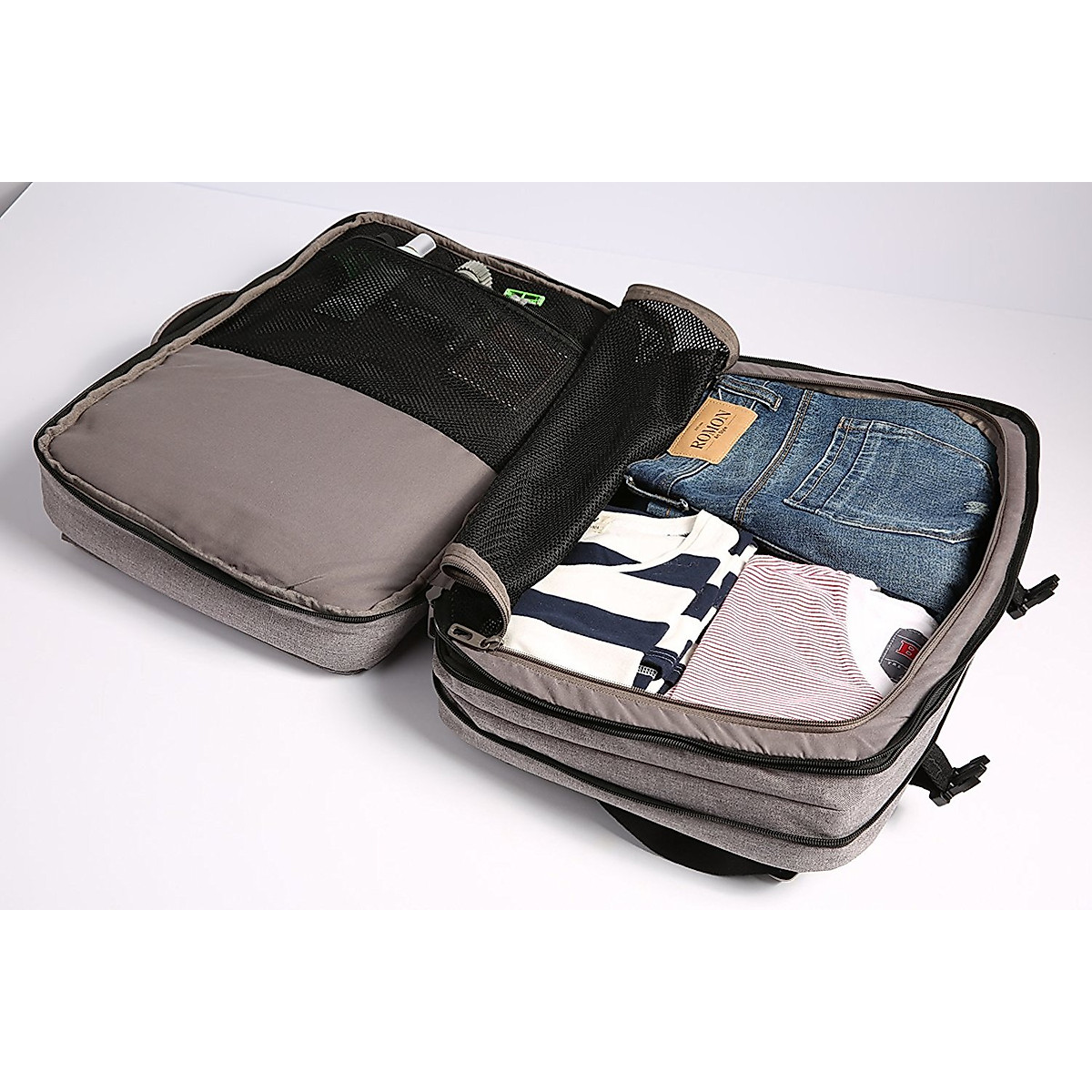 Cai Unisex College Bag, Large Travel Laptop Backpack 15 Inch 17 Inch Computer Water Resistant Rucksack (17, Black)