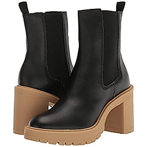 Dolce Vita Women's Coen Fashion Boot, Black Leather H2O, 9