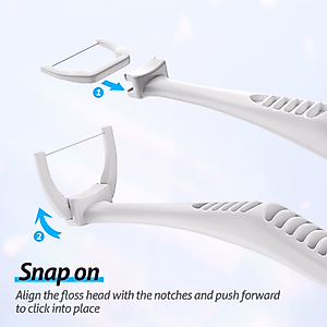 Dental Floss Picks, Clean Dental Flossers Kit with 3 Handles and 360 Extra Strength Refills