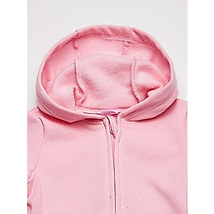 Hanes, Zippin Soft 4-Way Stretch Fleece Hoodie, Babies and Toddlers, Precious Pink/Pink Freeze, 18-24 Months