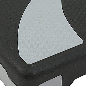 Signature Fitness Adjustable Workout Aerobic Stepper Step Platform Trainer, 31-Inch, Black/Gray