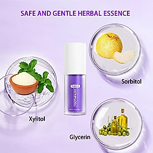 OETNAISAN Purple Toothpaste for Teeth Whitening, Toothpaste Against Sensitive Teeth and Gum Repair, Gum Health.Purple Toothpaste Whitening Foam Stain Removal Coffee, Smoking, Yellow Teeth