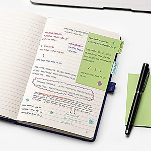 HIUKOOKA 5 Pack College Ruled Journal Notebook, A5 Hardcover Lined Notebook, 188 Numbered Pages, 16 Perforated Pages, Leather Journal for Writing Office School Business, 5.75'' x 8.38'' - Multicolor