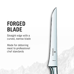 Victorinox Grand Maitre Boning Knife - Kitchen Knife for Cutting Meat - Premium Cooking Knife for Home Kitchen Essentials - Wood Handle, 6"