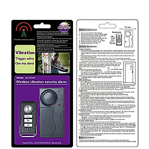 Mengshen Wireless Vibration Alarm, Anti-Theft Burglar Alarm for Bicycle/Bike/Motorcycle/Car/Vehicles/Door/Window, 110db Super Loud (Remote Control Included)