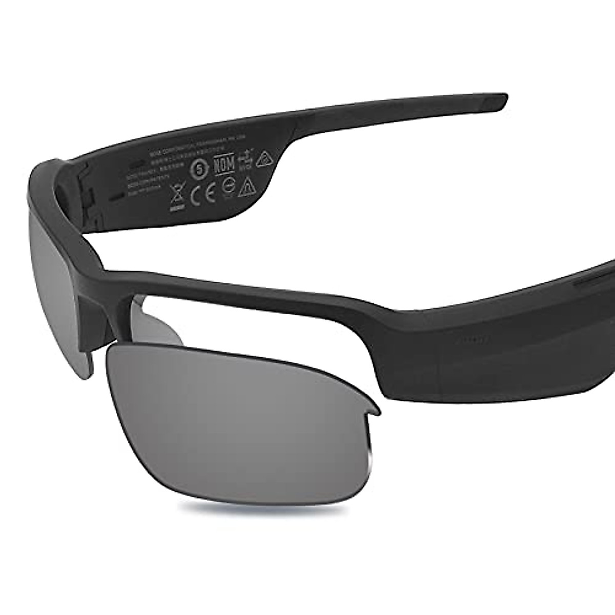 Glintbay 100% Precise-Fit Replacement Sunglass Lenses for Bose Tempo BMD0011 - Polarized Metallic Silver Mirror
