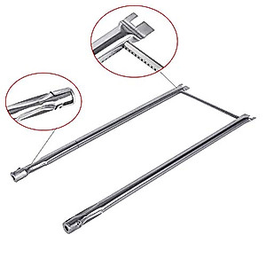 GasSaf 21.5 inch Flavorizer Bar and 27 inch Burner Tube Set Replacement for Weber Spirit E-210, S-200, S-210, E-210NG, Genesis Silver A, Spirit 500, Parts Kit Replace for Weber 7534 &7507