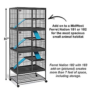 MidWest Homes for Pets 183 Ferret Nation Add-On Unit, 1-Year Manufacturer Warranty