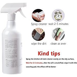 RJDJ Multi-purpose Kitchen Cleaner, Foam Heavy Oil Cleaner Spray, for Oven, Stovetop, Refrigerator (1pcs)