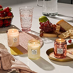 Voluspa Sparkling Rose Candle | Small Glass Jar | 5.5 Oz. | 50 Hour Burn Time | Hand-Poured Coconut Wax + All Natural Wicks for a Clean Burn | Vegan | Poured in The USA