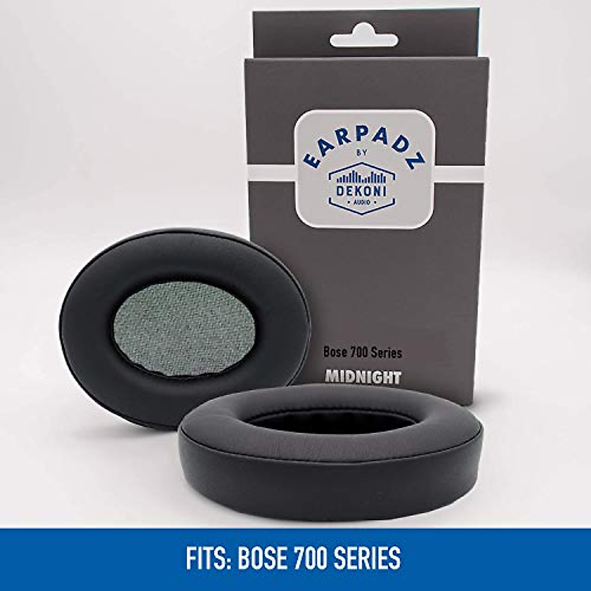 Earpadz Replacement for Bose 700 Active Noise Canceling Headphones Ear Pads, Protein Leather Headphone Cushions (Midnight, Black, 1 Pair)