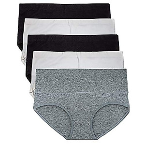 Cotton Underwear for Women Breathable, Soft, Stretchy Briefs Panties Regular & Plus Size Multipack (Small) Basic