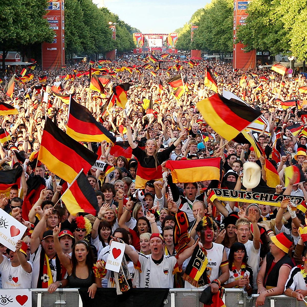 Anley Germany Mini Flag 12 Pack - Hand Held Small Miniature German Flags on Stick - Fade Resistant & Vivid Colors - 5x8 Inch with Solid Pole & Spear Top